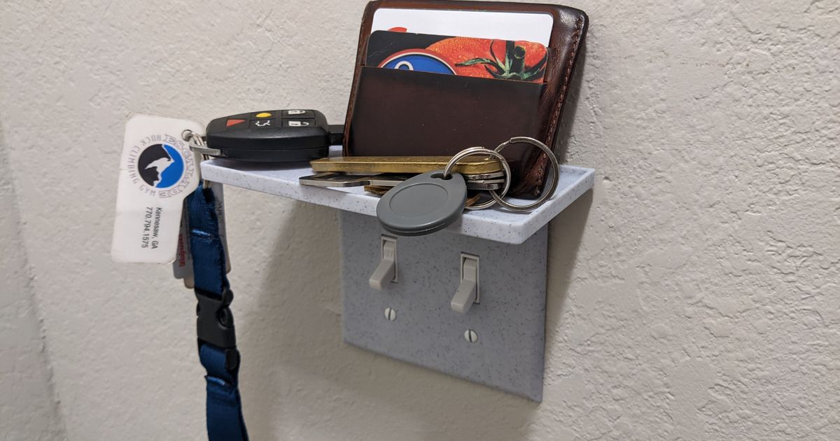 Dual Light Switch Plate with Shelf by Thomas Harlin | Download free STL ...