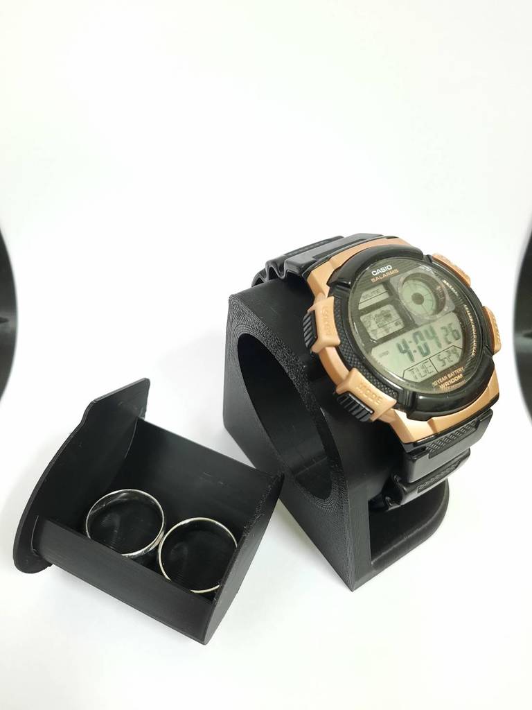 Watch stand with ring drawer (adjust the drawer opening) by Frank Huang ...
