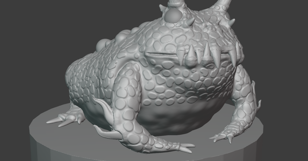 Giant Toad Guardian of The Dungeon by Macroglossum | Download free STL ...