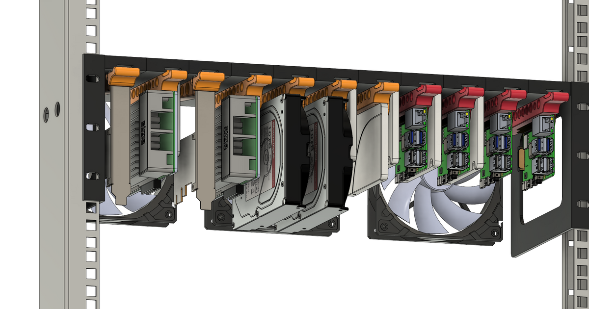 3U Modular Rack for ZimaBoard, Raspberry Pi, SSD, HDD, PCI cards and ...