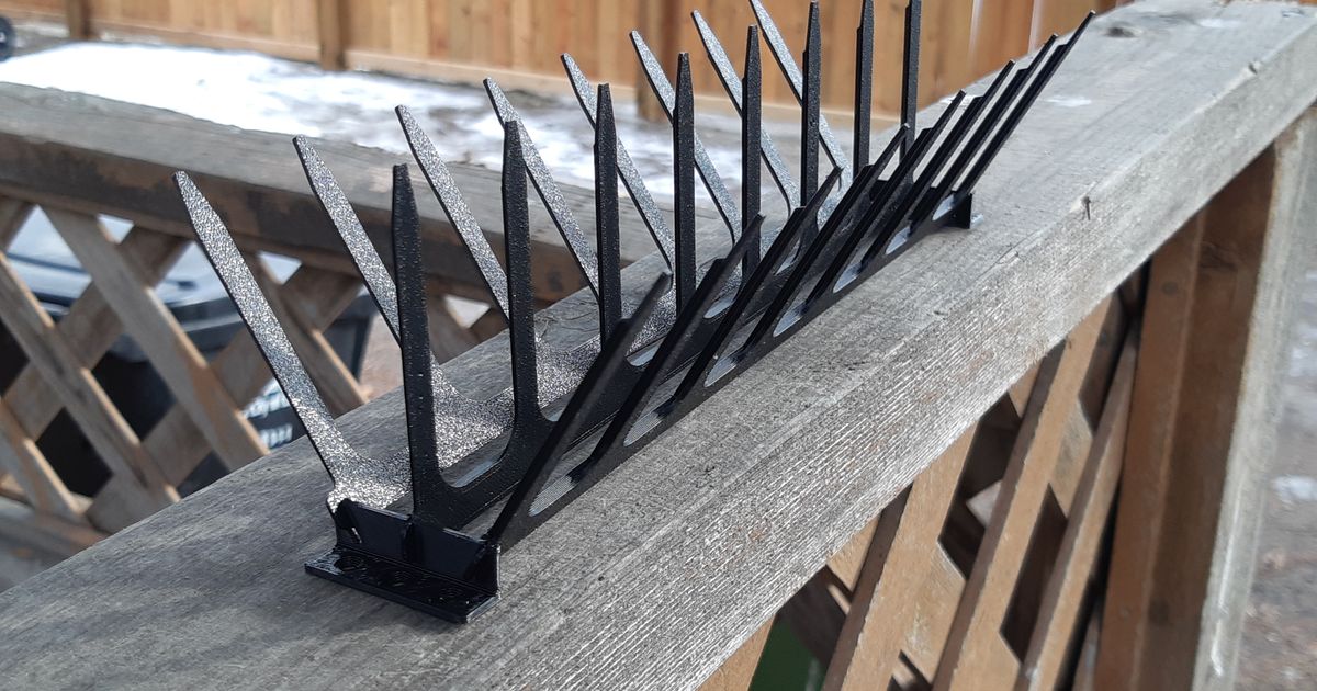 Print Flat Bird Spikes by David D | Download free STL model ...