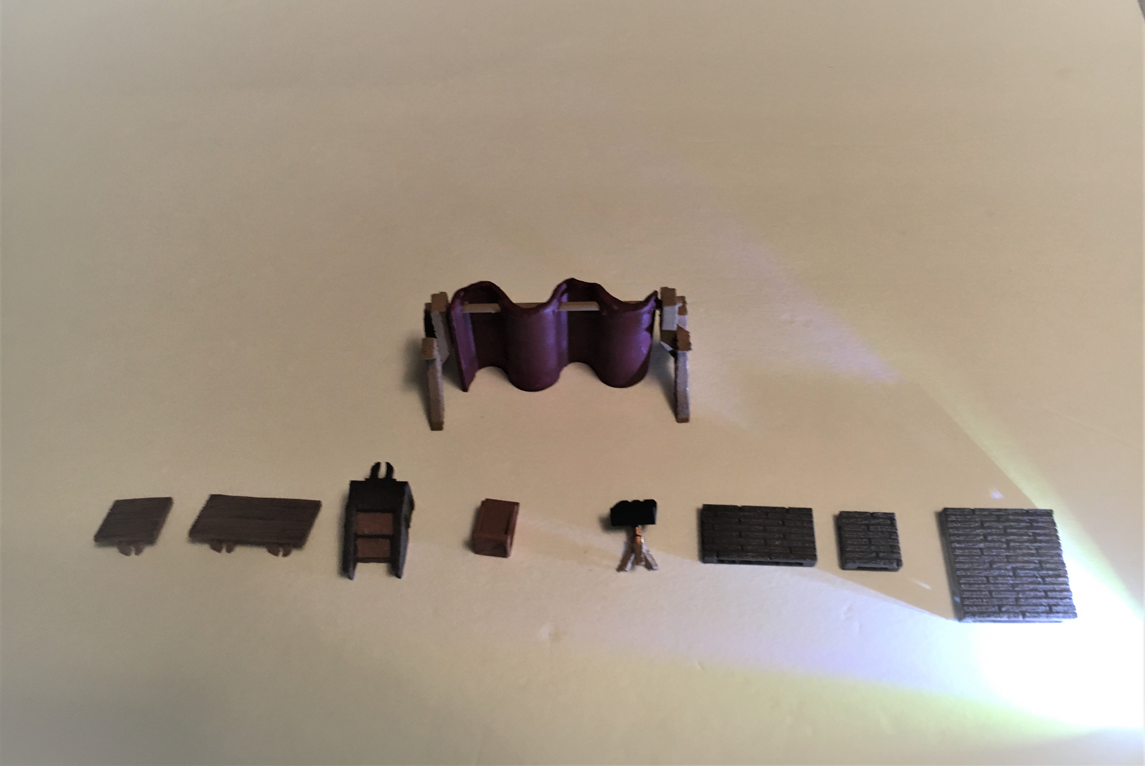 Miniature Configurable Stage with Props 28mm by Melabam | Download free ...