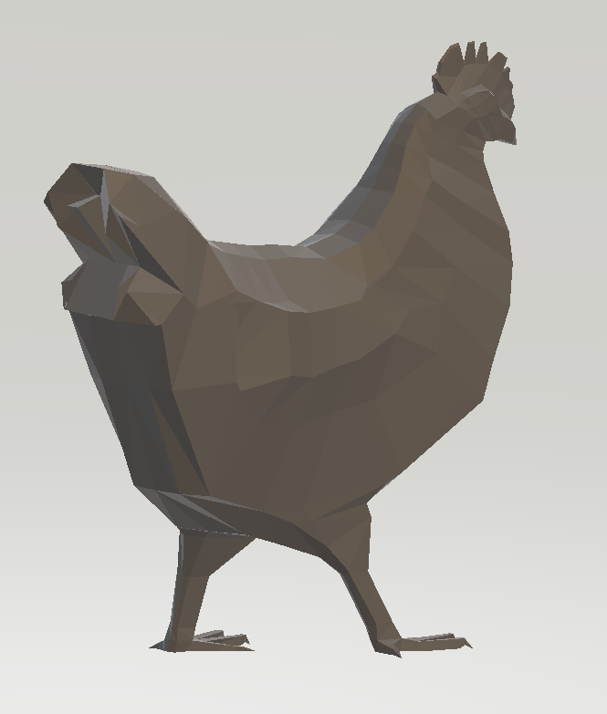 Low Poly Chicken by H3phaestus42 | Download free STL model | Printables.com
