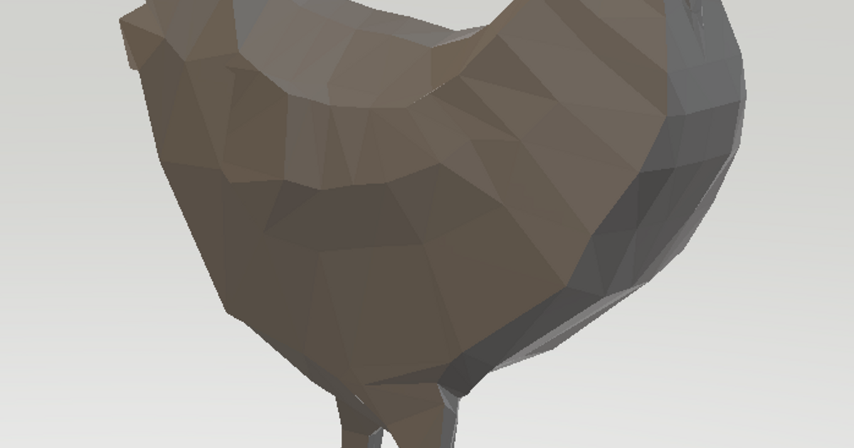 Low Poly Chicken by H3phaestus42 | Download free STL model | Printables.com