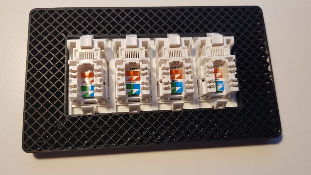 Euro Module faceplate for BG Storm WP22 IP66 Waterproof box by Adam ...