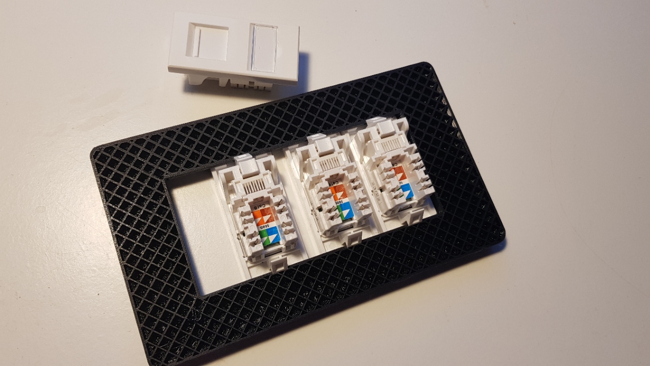 Euro Module faceplate for BG Storm WP22 IP66 Waterproof box by Adam ...