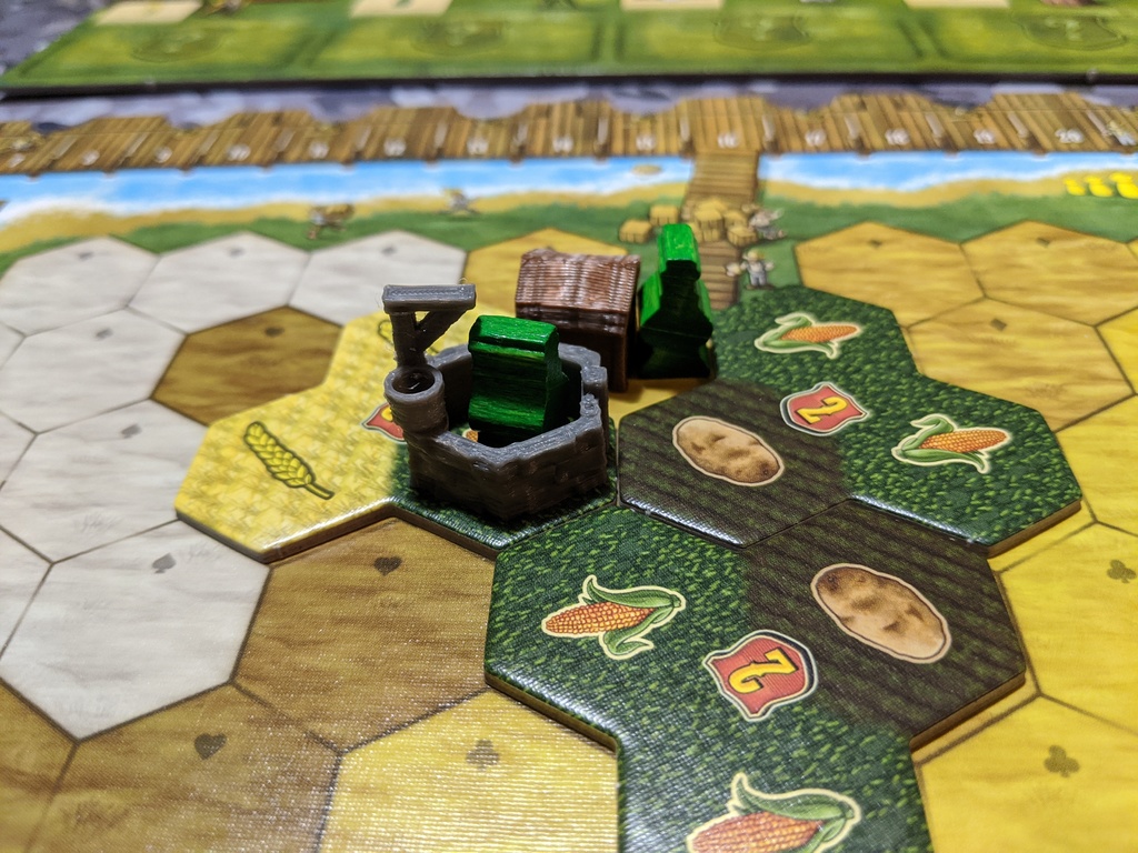 Riverboat Well Barn and first player token by 3D LEE | Download free ...