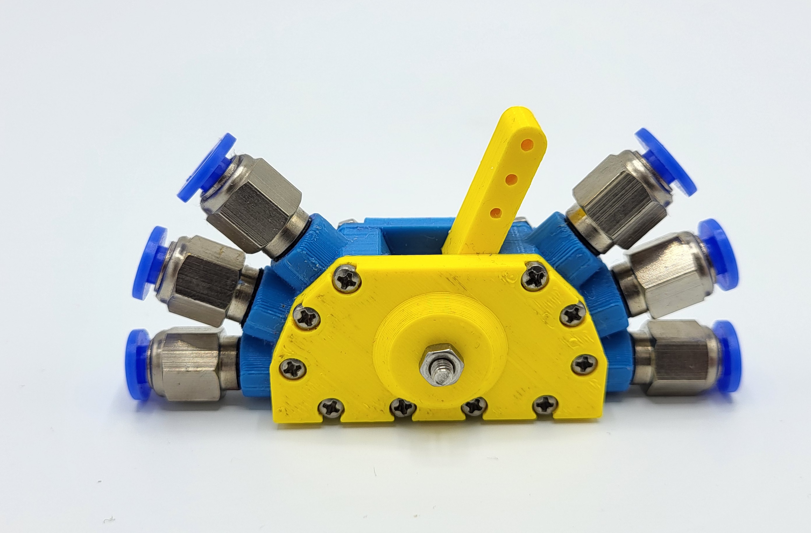 Pneumatic-mechanical 4/2-way valve by Vincent Groenhuis | Download free ...