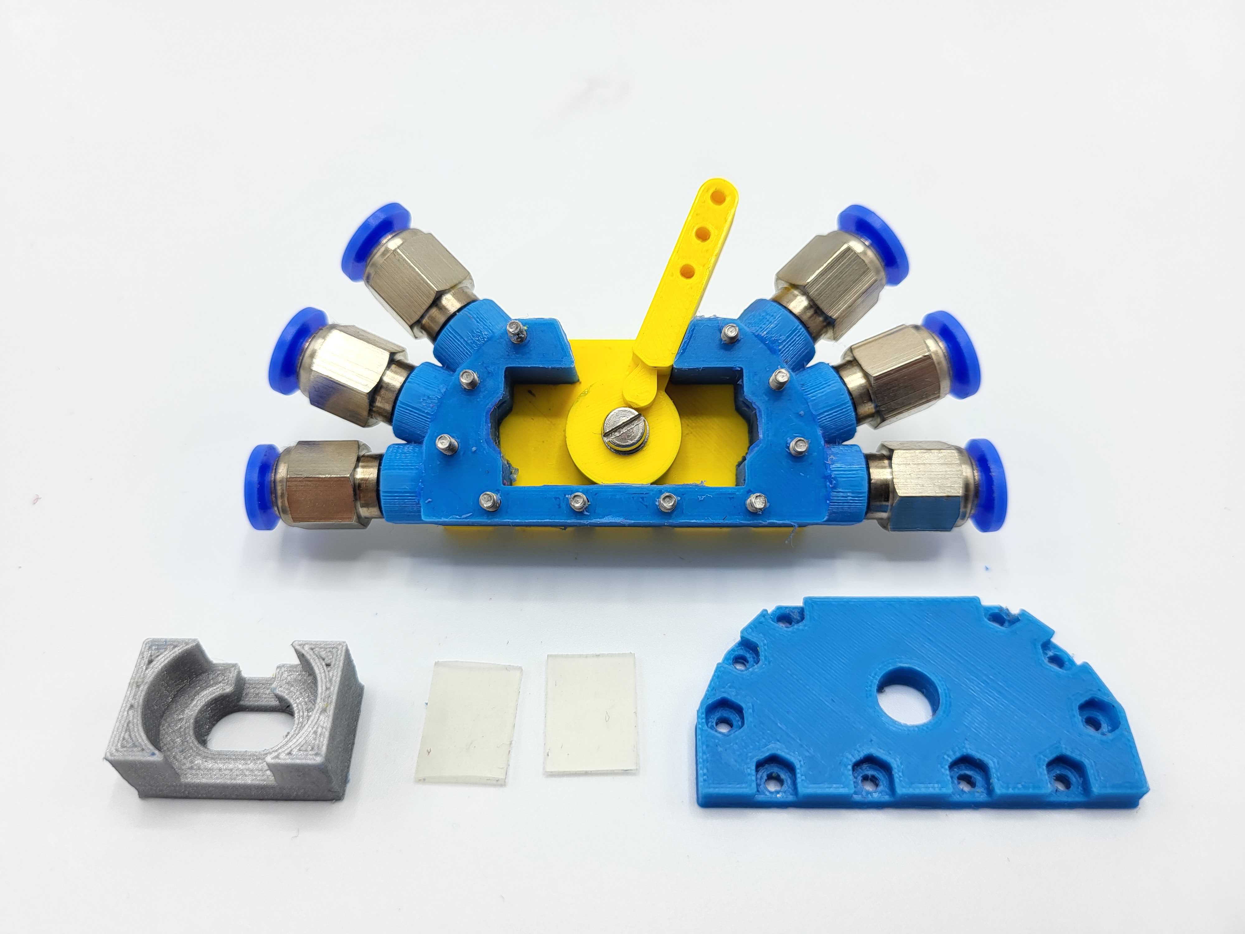 Pneumatic-mechanical 4/2-way valve by Vincent Groenhuis | Download free ...