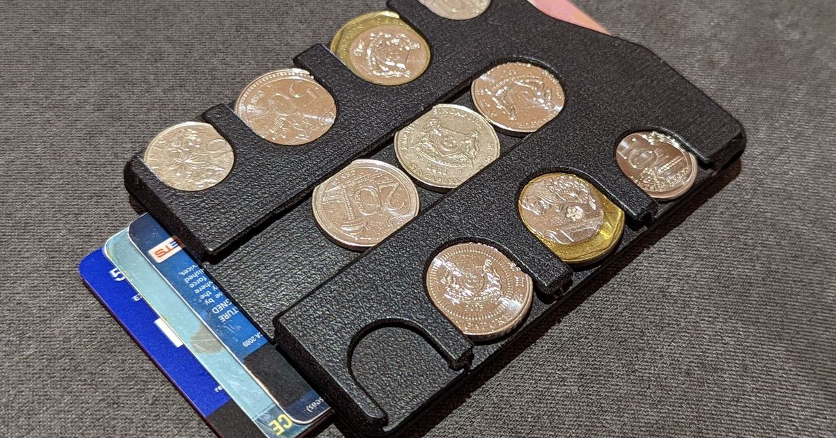 3D Printed Wallet - Cards, Coins, and Cash by sansan | Download free ...