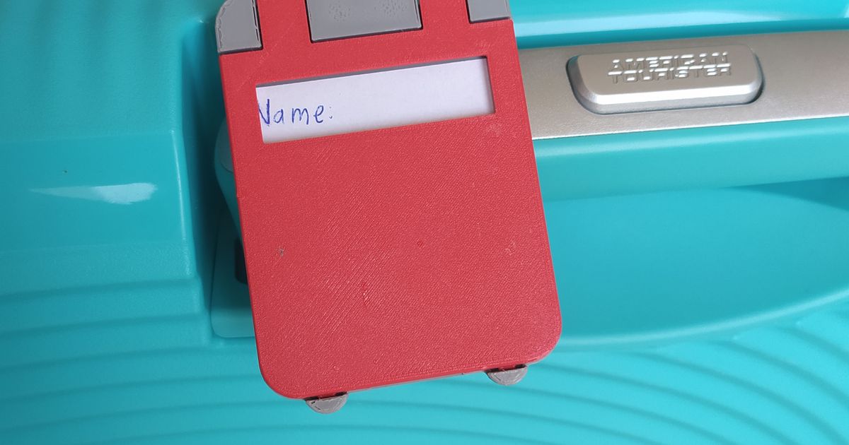 Luggage tag in shape of suitcase by Adam | Download free STL model ...