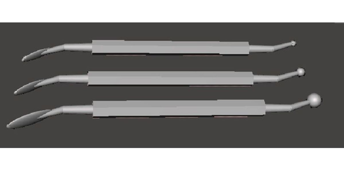 Clay or Cake sculpting tools by PRex | Download free STL model ...