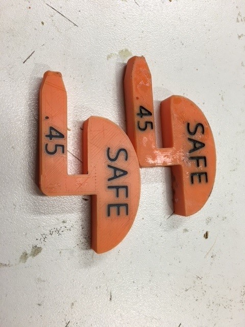 Chamber Flag "Safe" for 1911 .45 (v2) by BurgessG | Download free STL ...