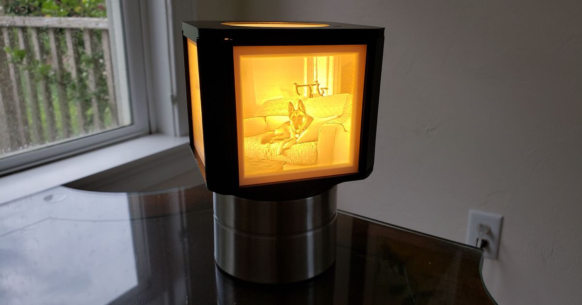 Easy Lithophane Photograph Lamp / Lightbox by 3dprintedman | Download ...