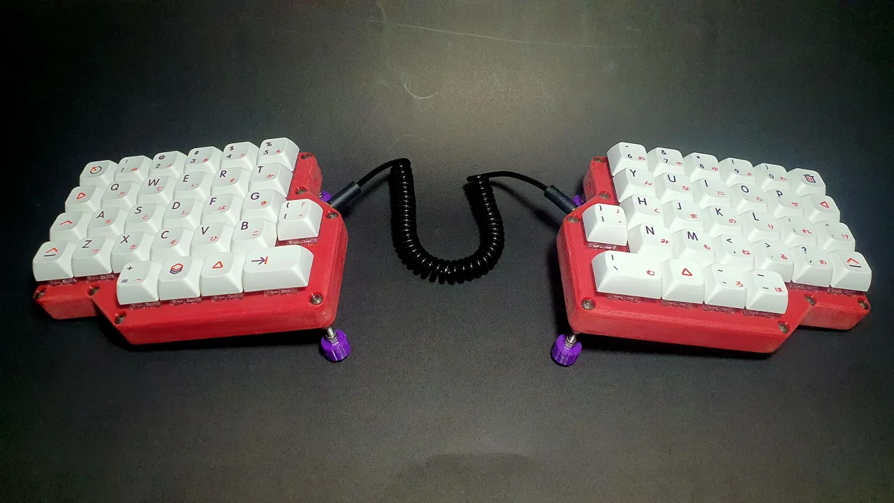 The Ortholily. A 3D-Printed Split Ortholinear Mechanical Keyboard by maku57 | Download free STL ...
