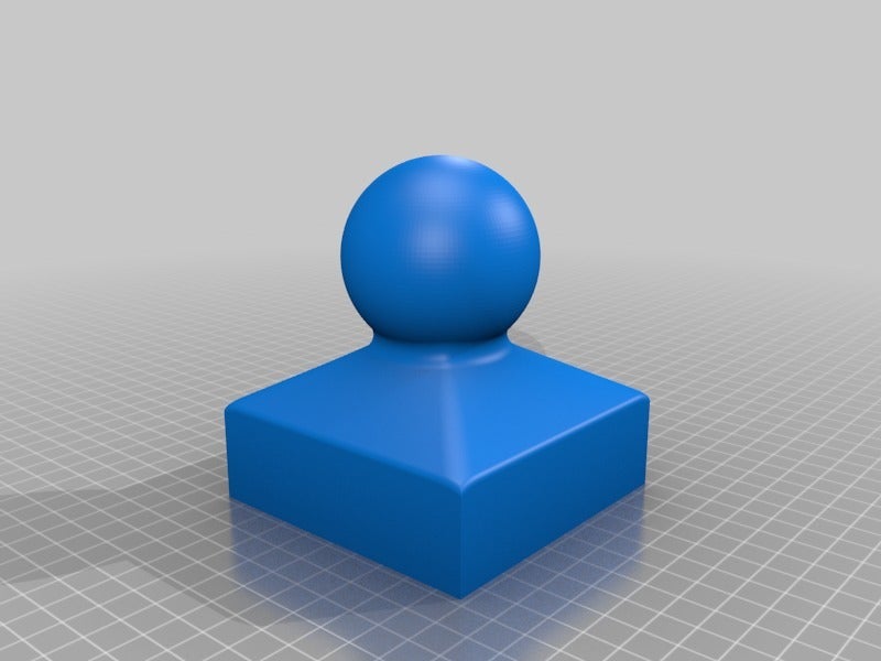 Post Cap for a 90 mm post / pole by Bigwerth | Download free STL model ...