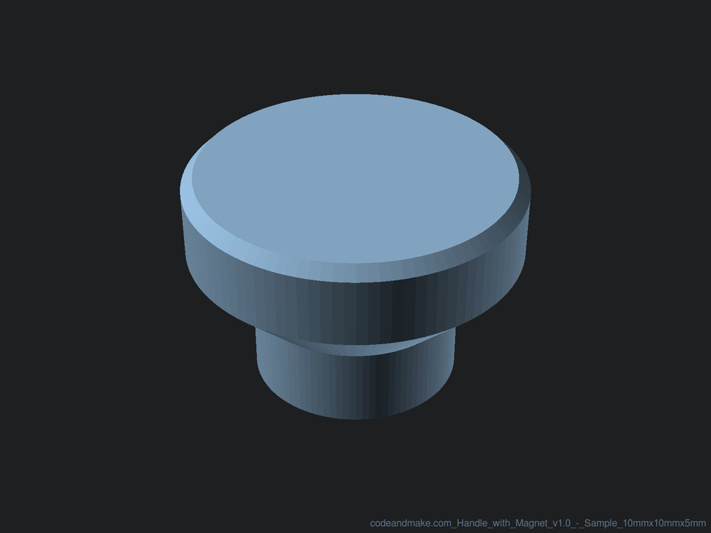 Handle with Magnet by Code and Make | Download free STL model ...