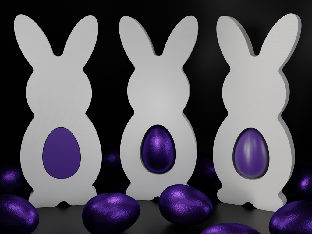 Bunny Easter Egg Holder by Code and Make | Download free STL model ...