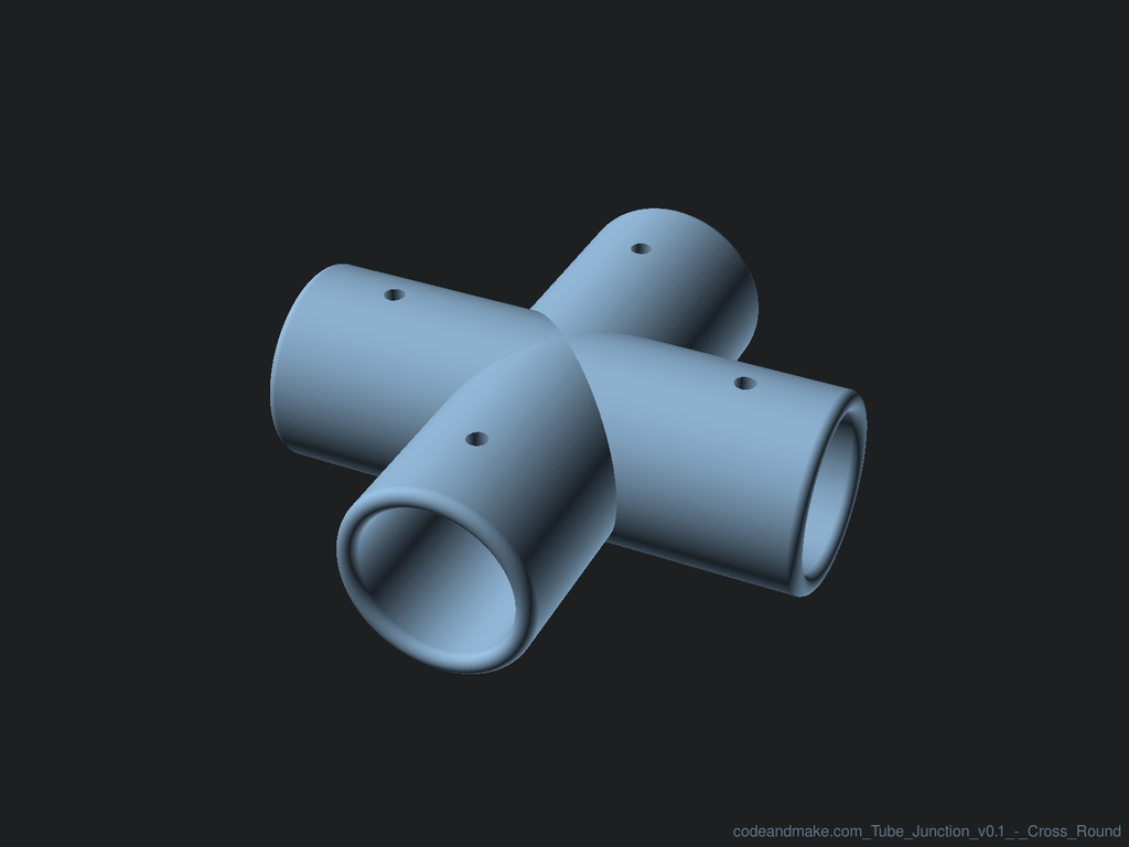 Tube Junction by Code and Make | Download free STL model | Printables.com