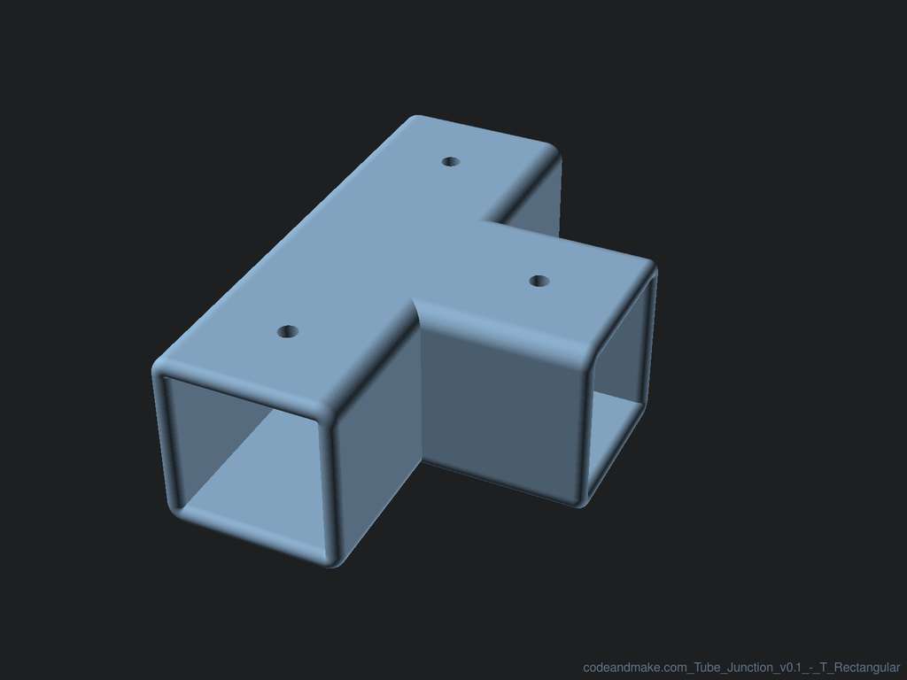 Tube Junction by Code and Make | Download free STL model | Printables.com