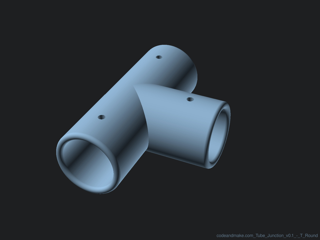 Tube Junction by Code and Make | Download free STL model | Printables.com