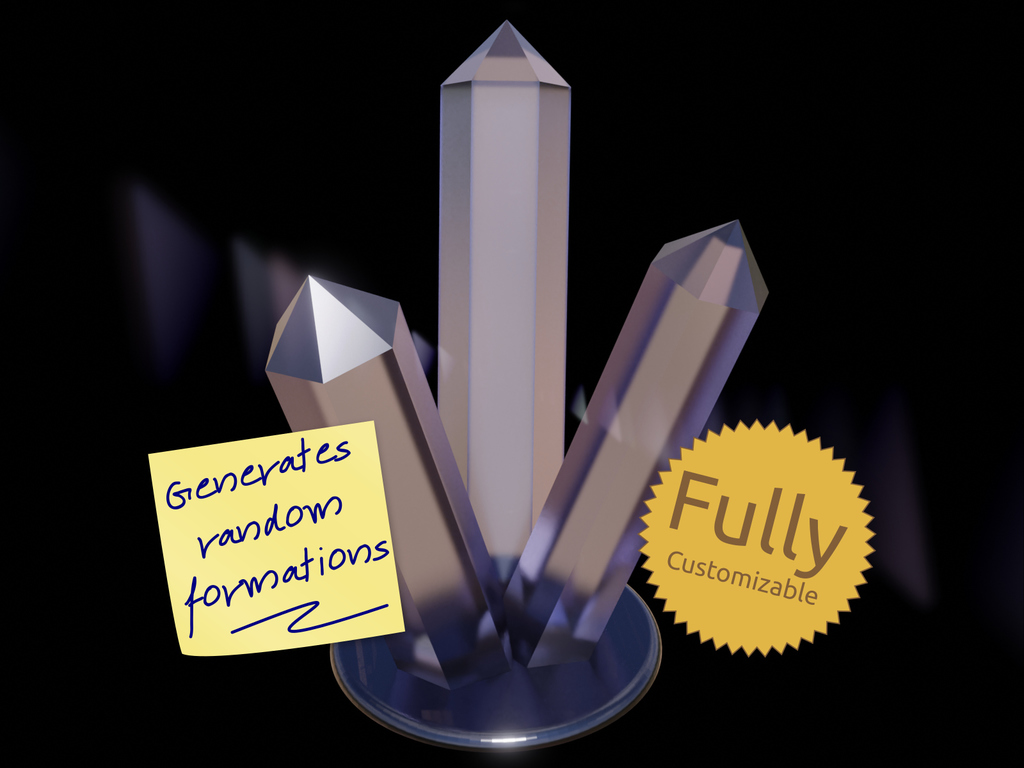 Crystal Generator by Code and Make | Download free STL model ...