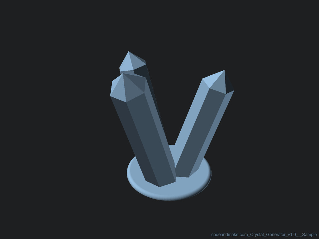 Crystal Generator by Code and Make | Download free STL model ...