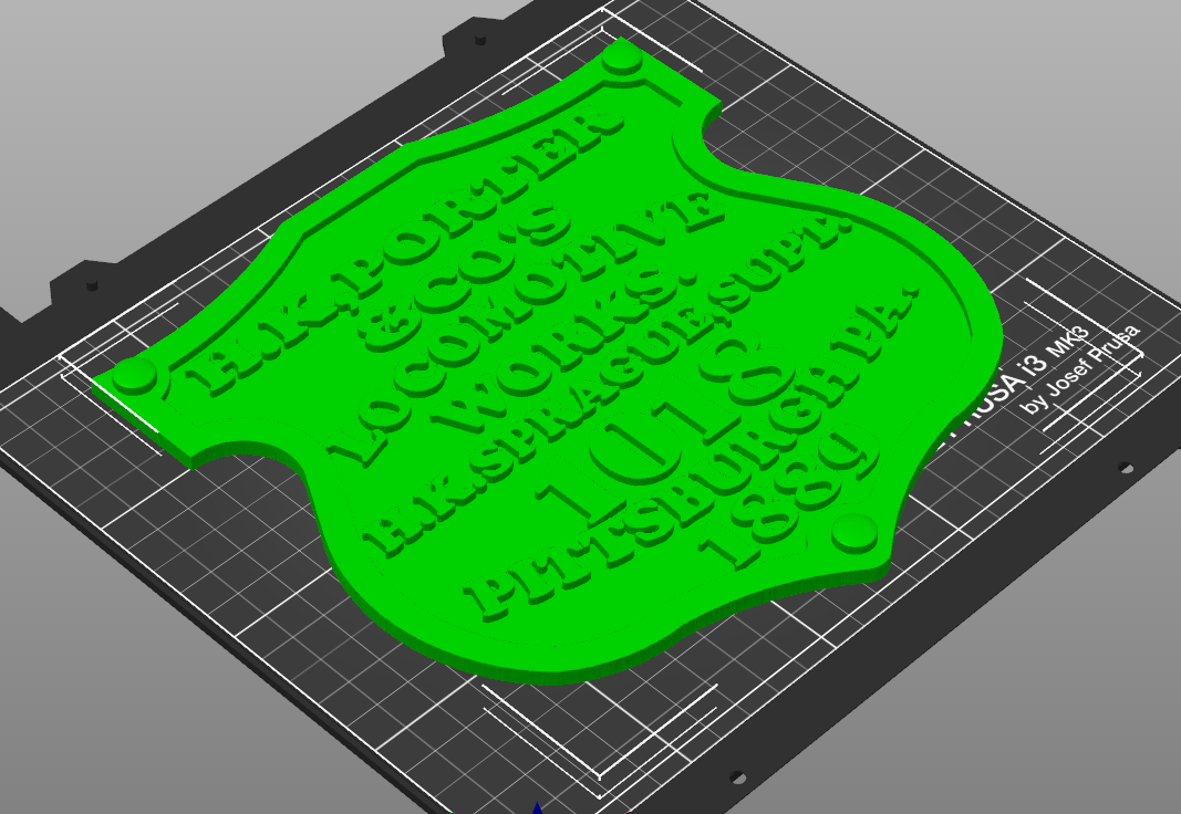 BUILDER PLATE FOR PORTER LOCOMOTIVE by dansfoundry | Download free STL ...