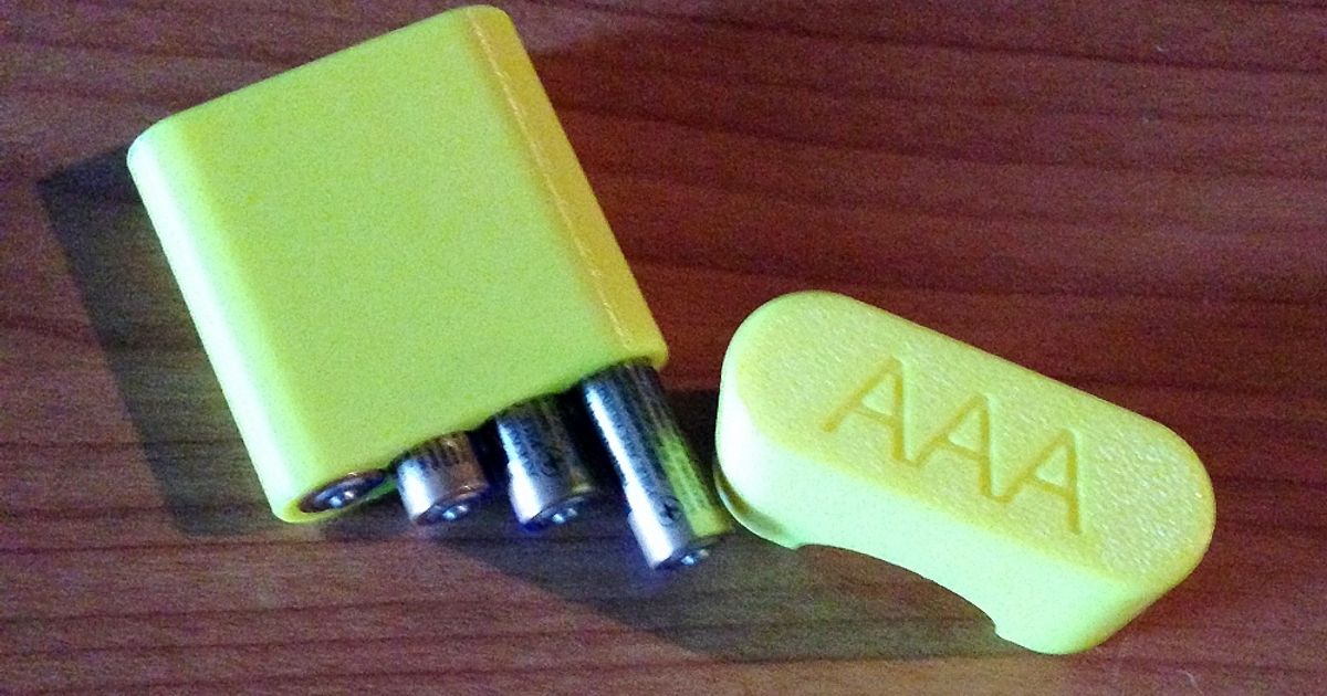 AAA Battery Box for four AAA Batteries by Scottmi | Download free STL ...