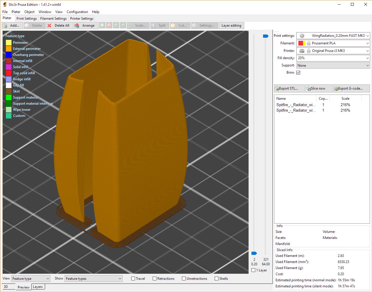Spitfire Radiators for 3dLabPrint Mk XVI 973mm by Scottmi | Download ...