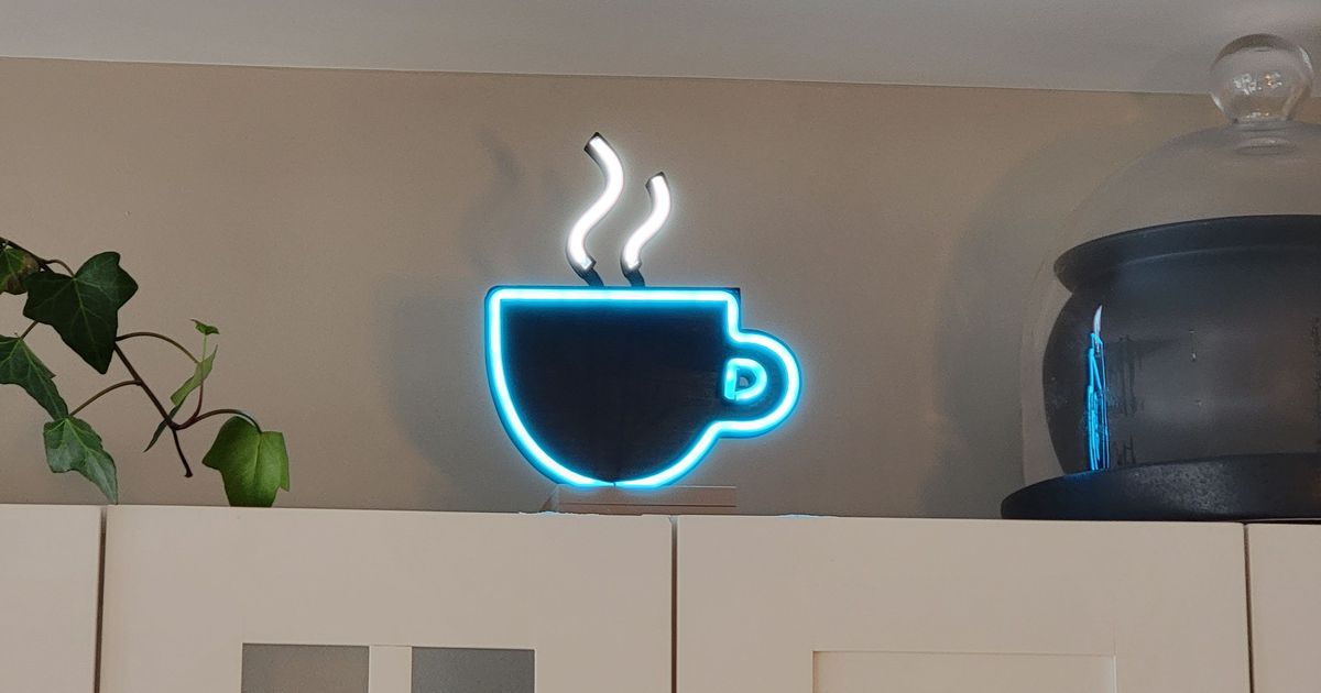 Neod LED Latte Sign by trutgers | Download free STL model | Printables.com