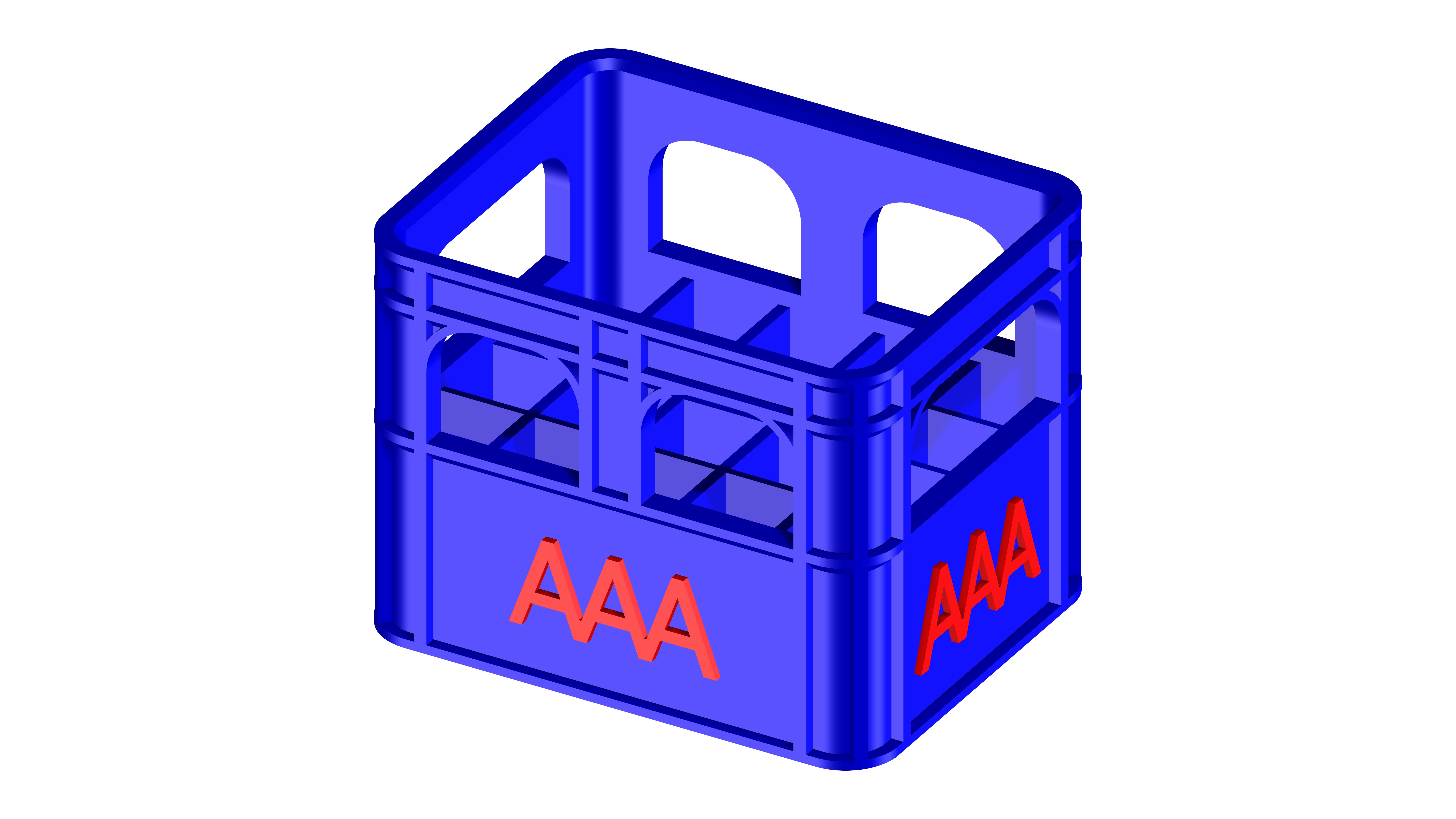 Stackable & labeled beer crate for batteries by CAD-Guy | Download free ...