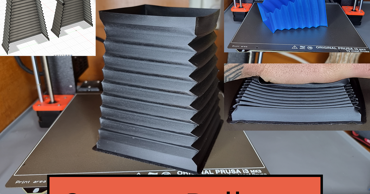 Camera Bellows - Collapsible & Customizable - TPU Vase Mode - F3d Files ...