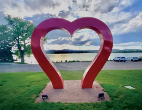 Loveland Love Lock Sculpture / Loveland Heart Arch Sculpture by Squibs ...