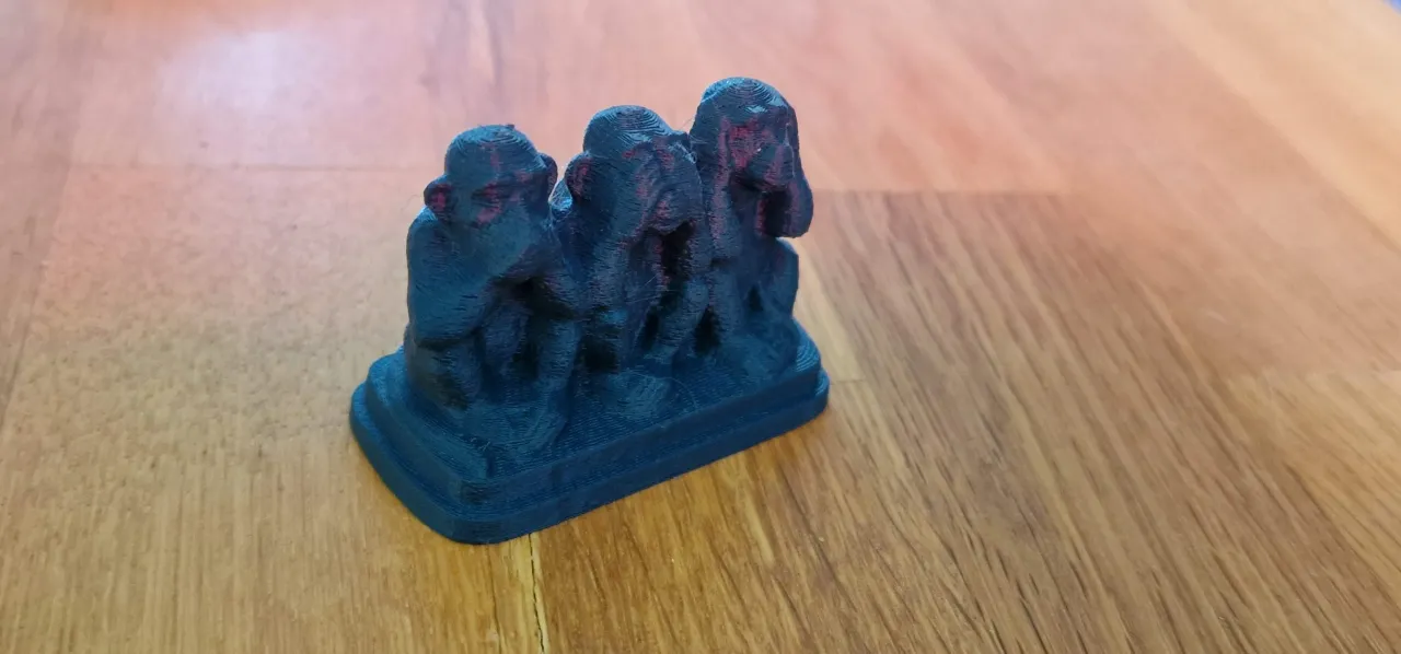 Three Wise Monkeys by Michiel | Download free STL model | Printables.com