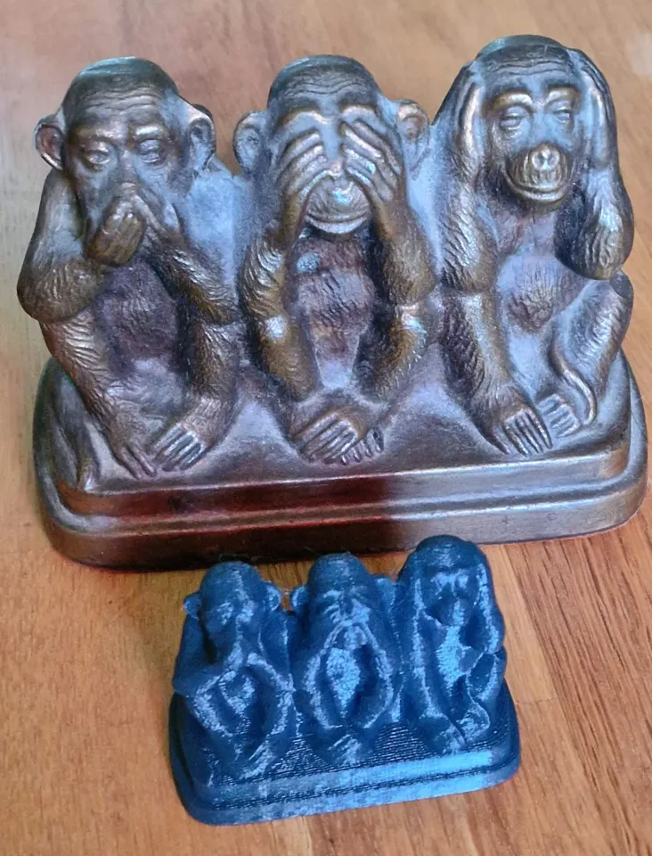 Three Wise Monkeys by Michiel | Download free STL model | Printables.com