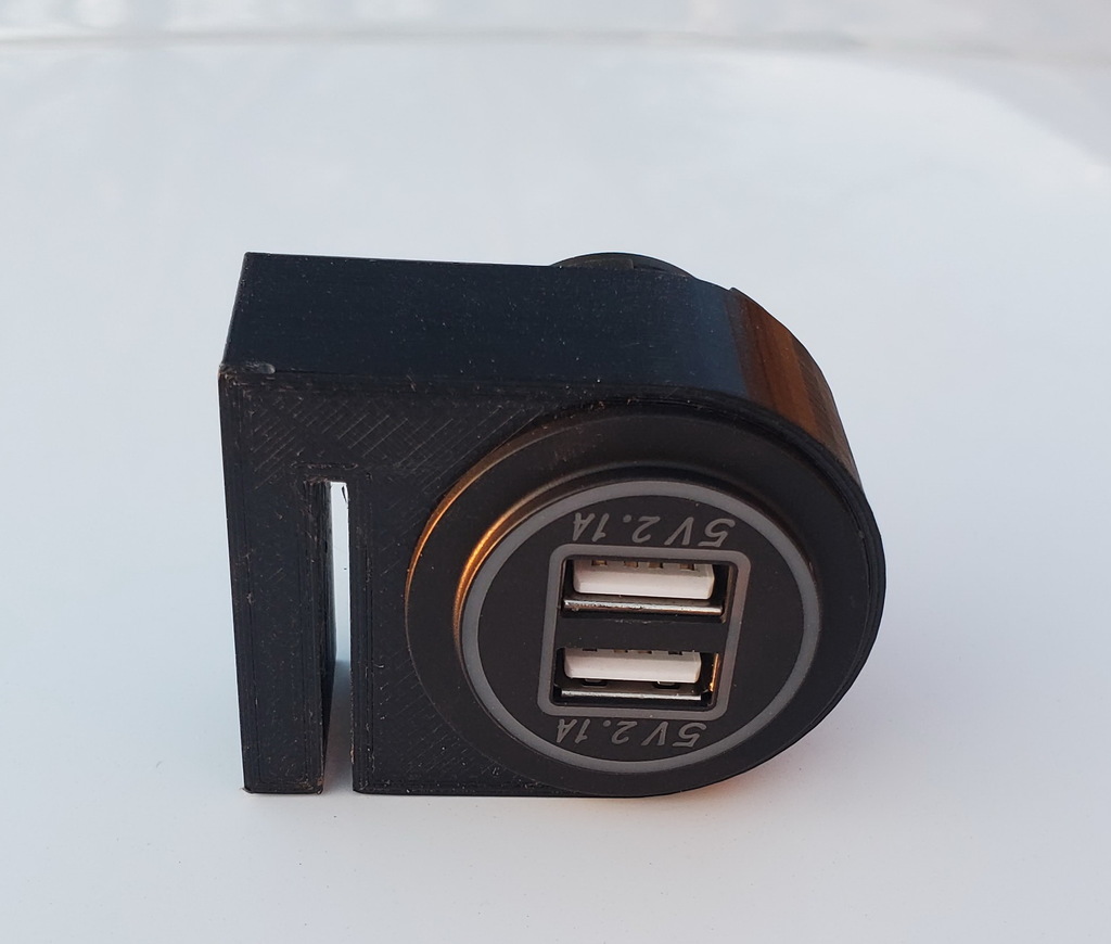 12V Power Socket Bracket by ZR | Download free STL model | Printables.com