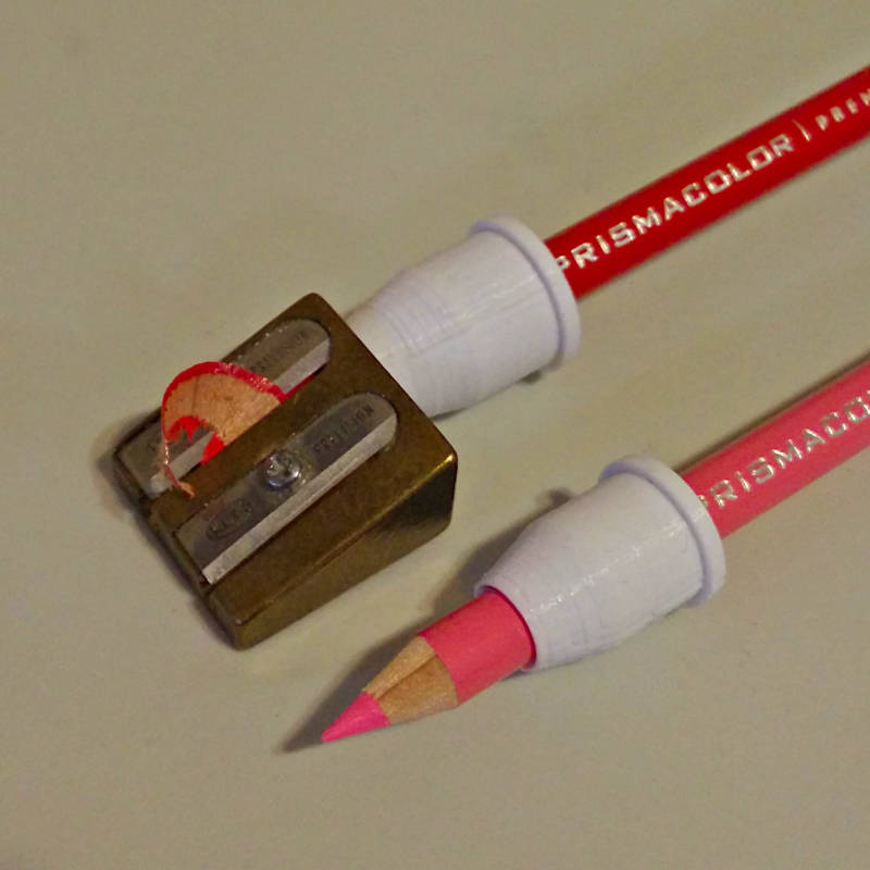Short-Point Colouring Pencil/Pencil-Crayon Sharpener Adapter by scruss ...