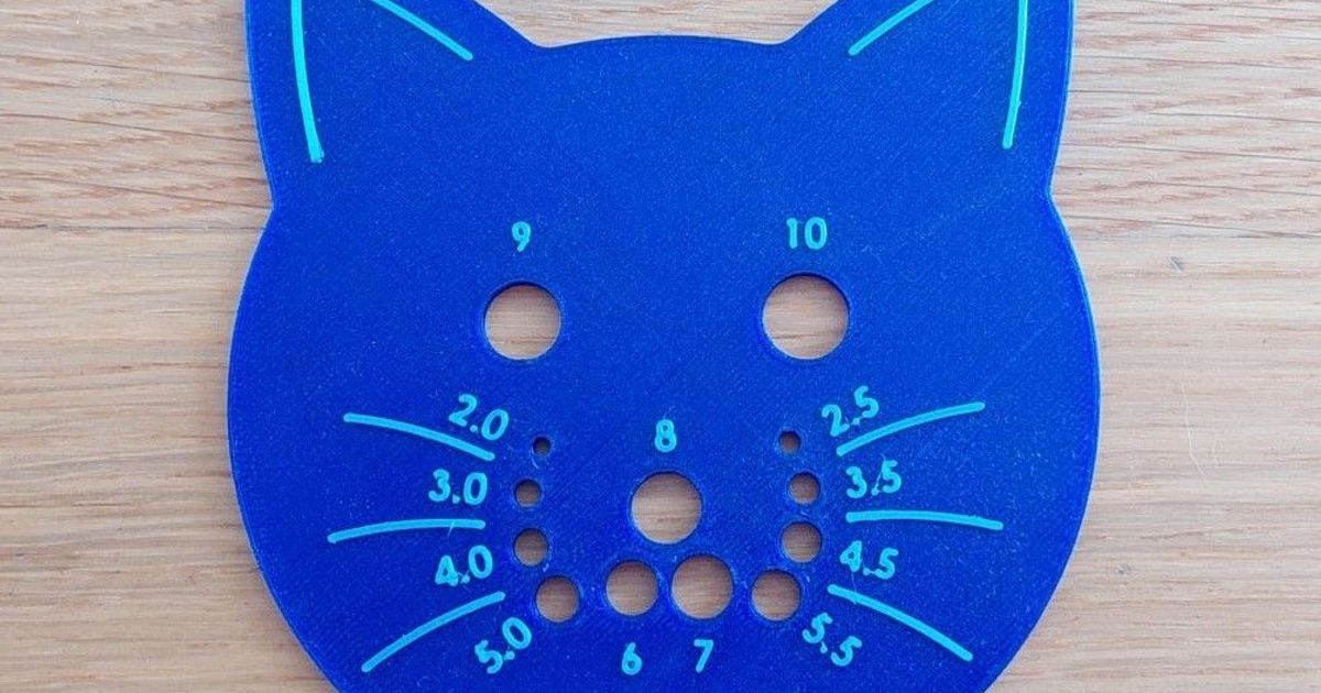 Needle Gauge Cat by Mr. Cookie | Download free STL model | Printables.com