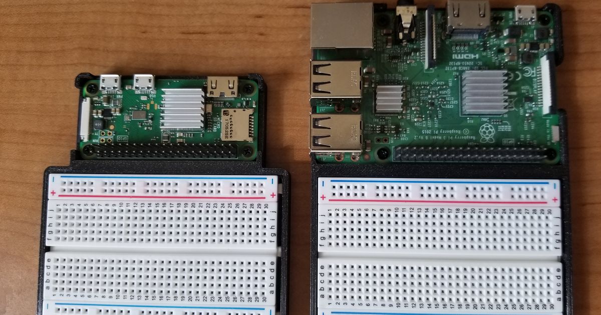 Raspberry Pi Breadboard Case von nilok | Kostenloses STL-Modell ...