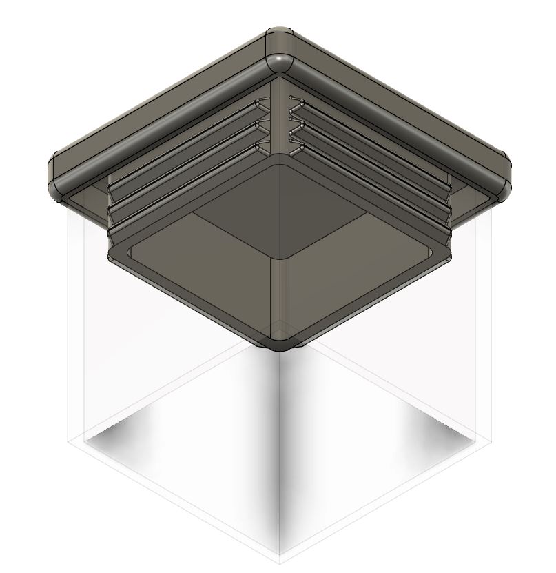 End Cap, Square Tube 45mm OD by ATBOT | Download free STL model ...