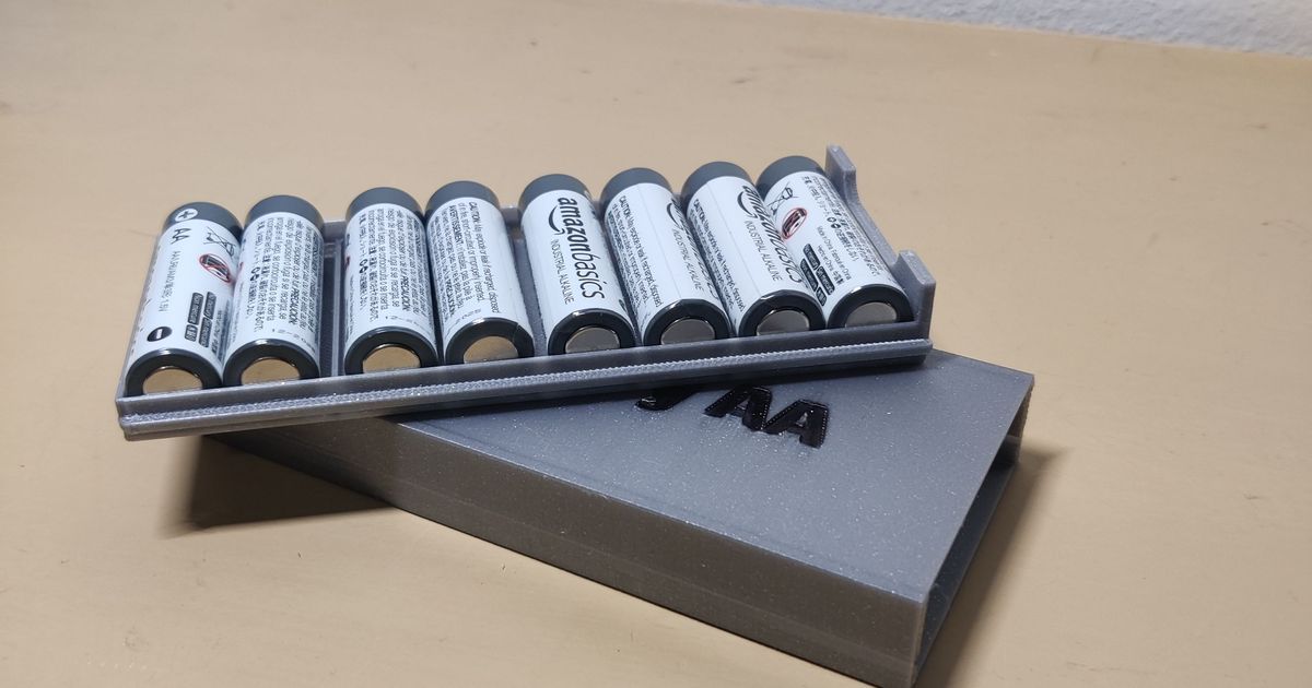 Battery AA Box With Rail by A.F_3D Print | Download free STL model ...