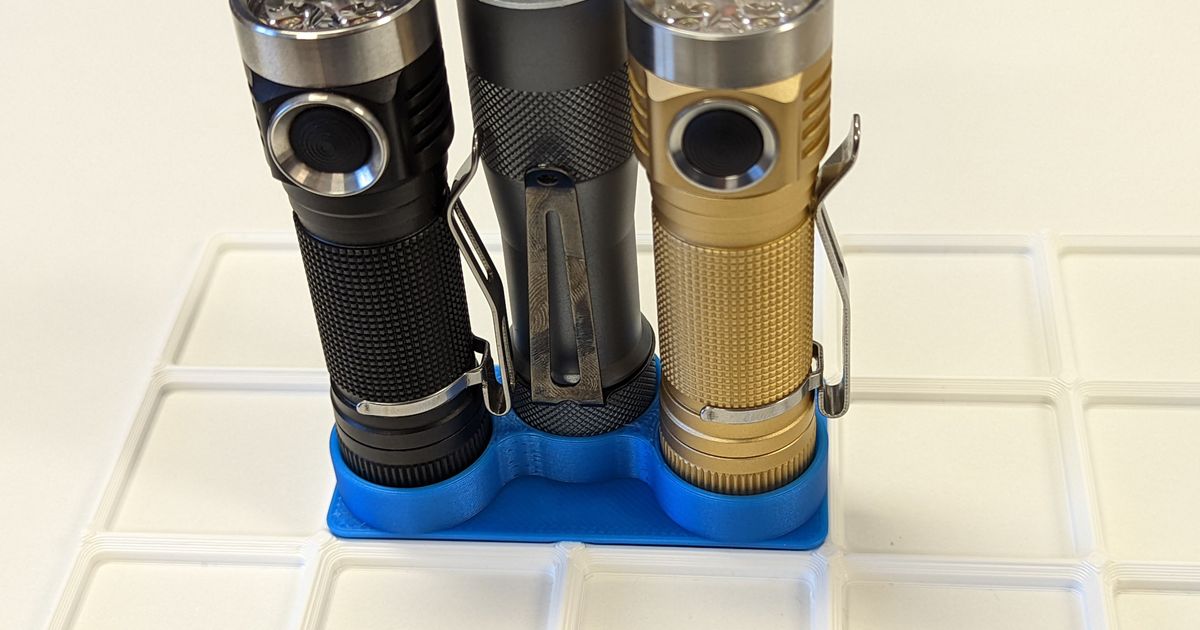 Gridfinity Flashlight Organizer - Emisar D4 / FW3A by zeroflow ...