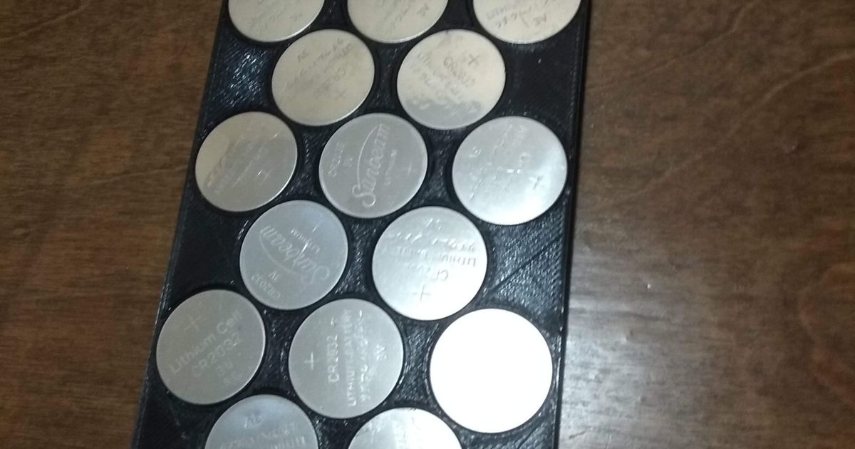 CR2032 Storage tray by Andrew Rousseau | Download free STL model ...