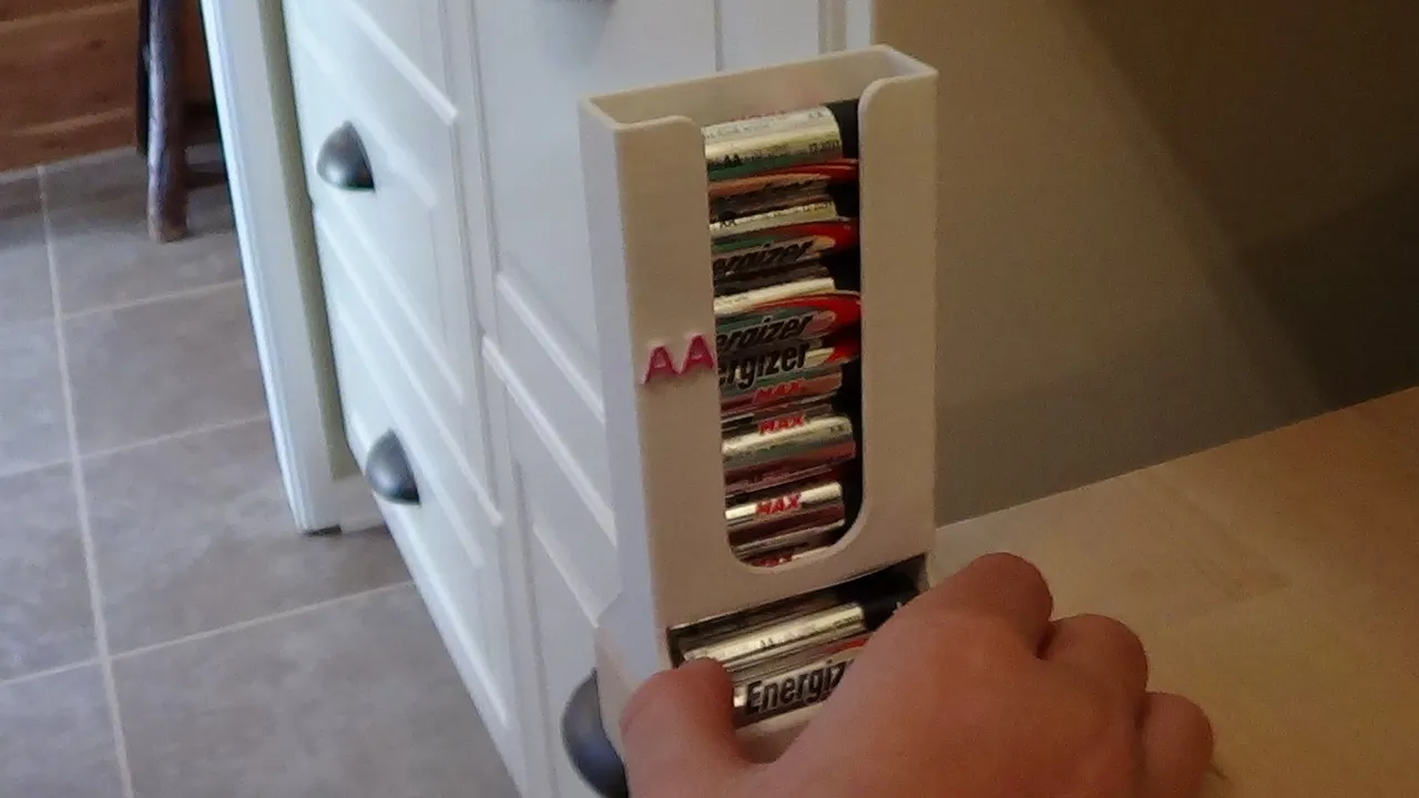 AA Battery Tower by Rieyhoughonn lucky | Download free STL model ...