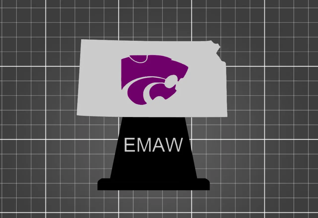 Kansas State Wildcats Logo Stand by greatprints | Download free STL ...