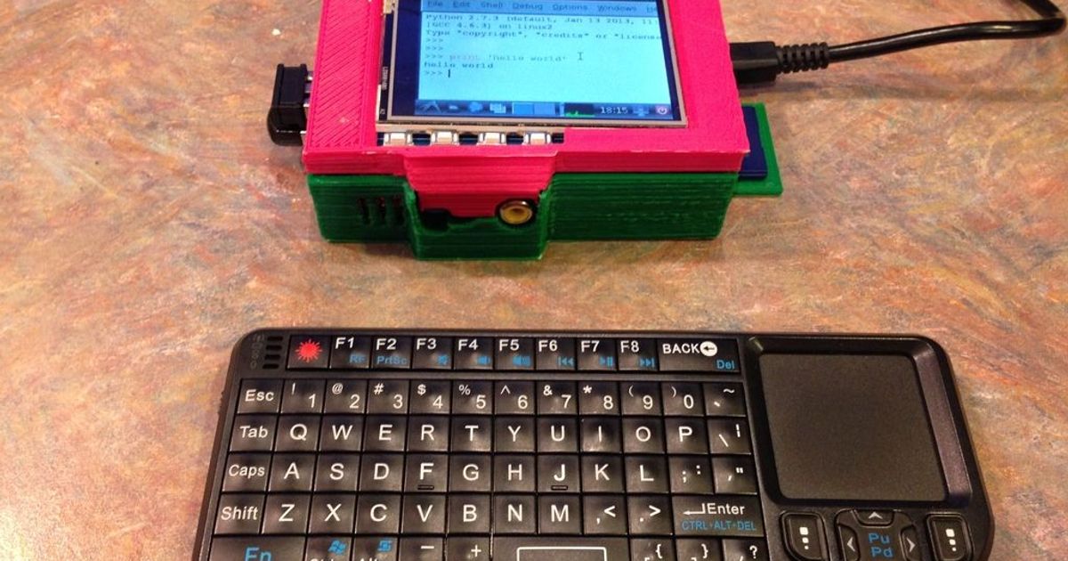 Raspberry Pi Case Top For Aidafruit Pitft 28 Inch Touchscreen Display By Tnever Download Free