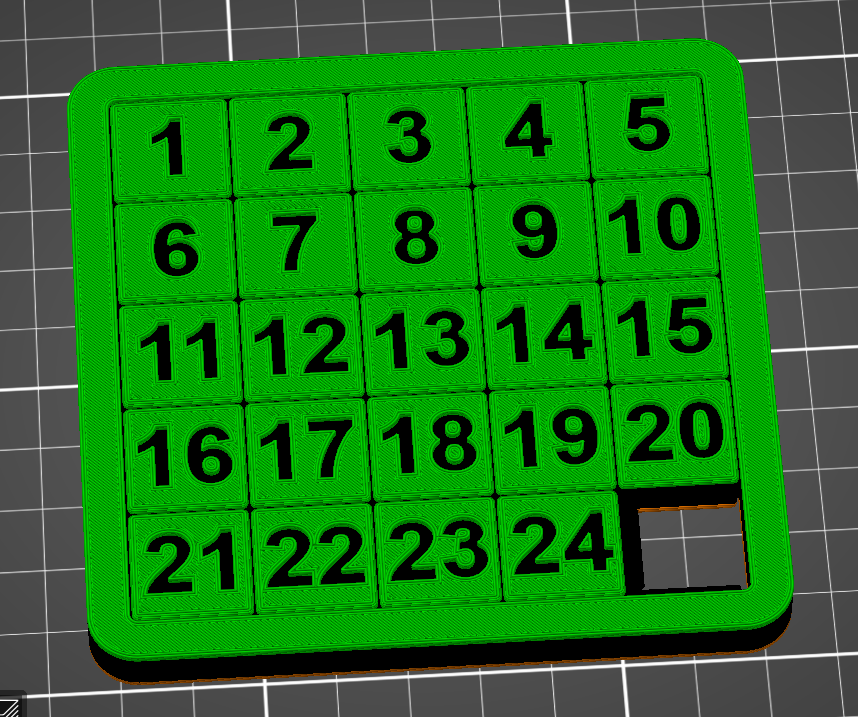 Two-sided sliding puzzle 5x5 (print in place) von Fedi | Kostenloses ...