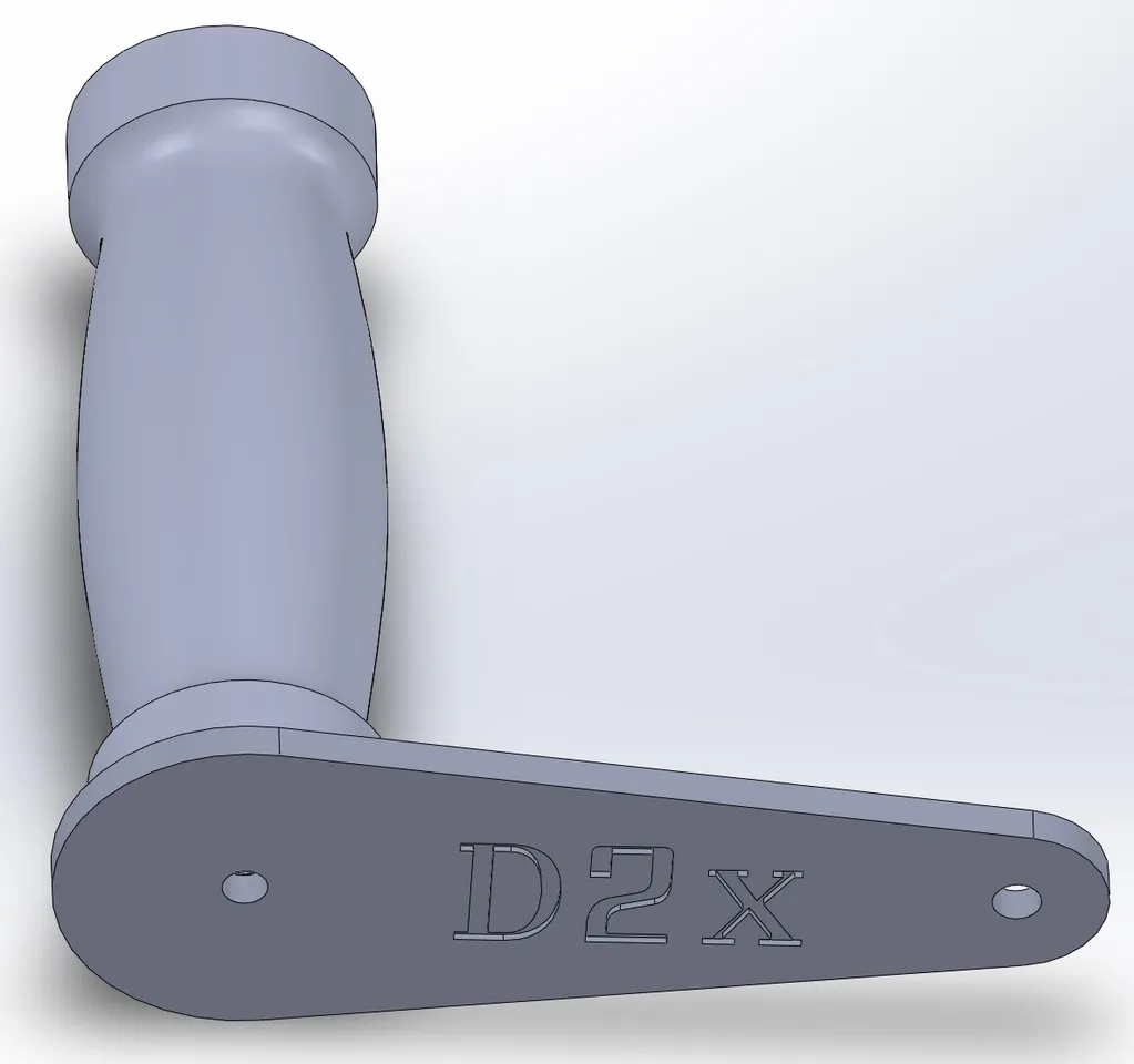 Ergonomic handle for d2x by DamsW | Download free STL model ...