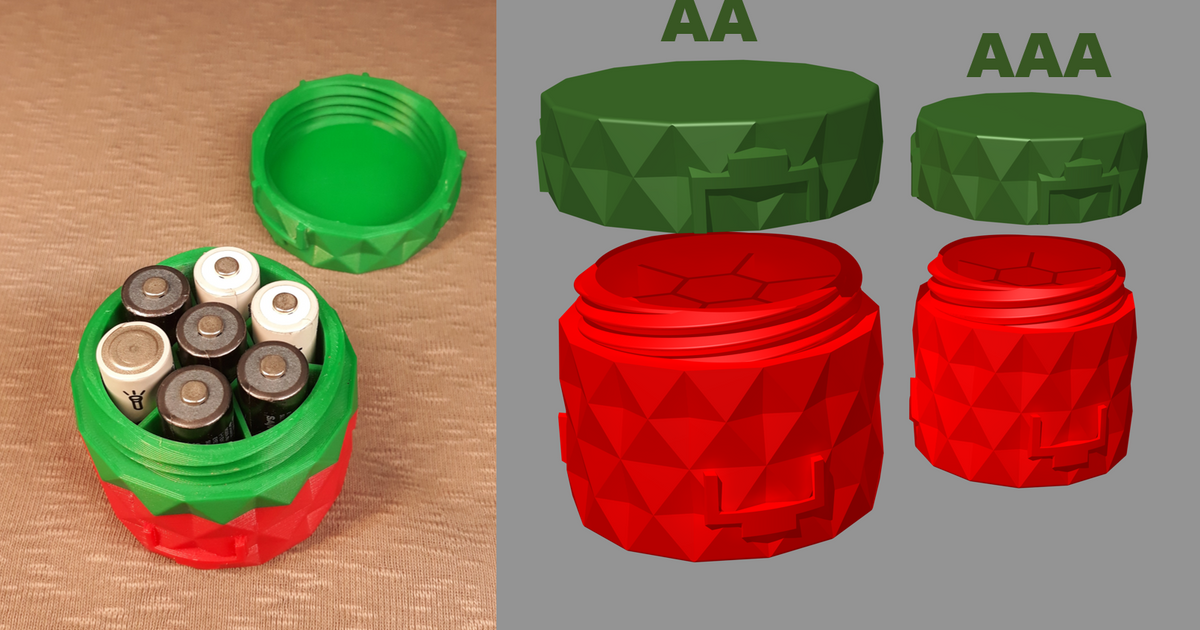 Robust battery box - AA, AAA por rorys3D | Descargar modelo STL ...